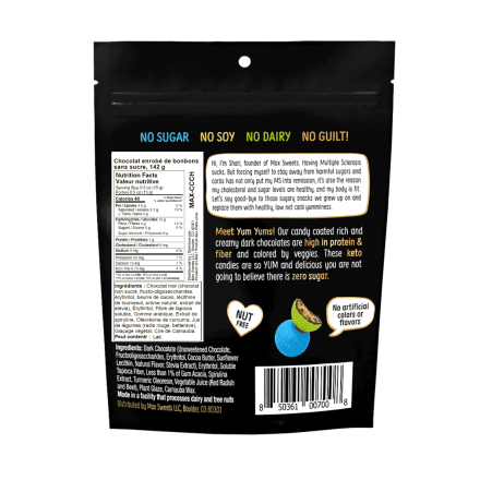 Max Sweets Sugar Free YumYums Candy Coated Chocolate at NaturaMarket