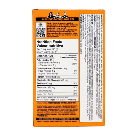 Mid-Day Squares Functional Chocolate Bar Peanut Butter at Natura Market