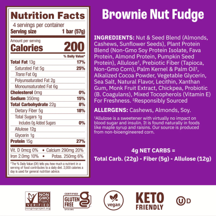 Munk Pack Brownie Nut Fudge Probiotic Protein Bar at NaturaMarket