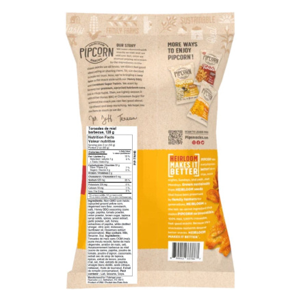 Pipcorn Gluten-Free Heirloom Corn Twists Honey Barbeque at NaturaMarket