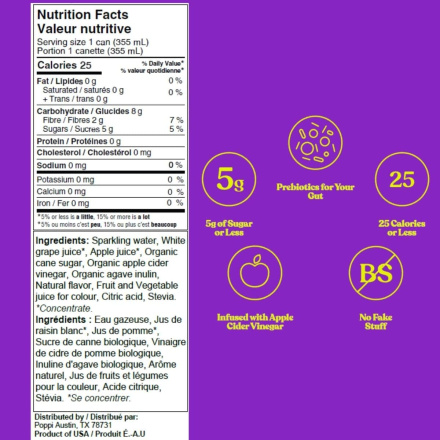 Poppi Prebiotic Soda Grape at NaturaMarket
