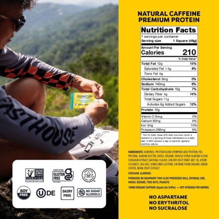 Quantum Energy Squares Caffeinated Protein Bar Variety 12-Pack at ...