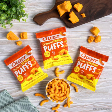 Quest Baked Crunchy Protein Puffs Cheddar at NaturaMarket