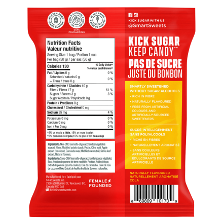 SmartSweets Low Sugar Cola Gummies at Natura Market