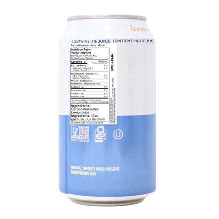 Spindrift Sparkling Water With Real Fruit Lemon at NaturaMarket
