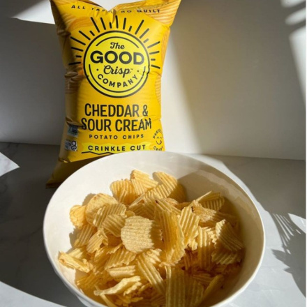 The Good Crisp Company Crinkle Chips Cheddar & Sour Cream at NaturaMarket