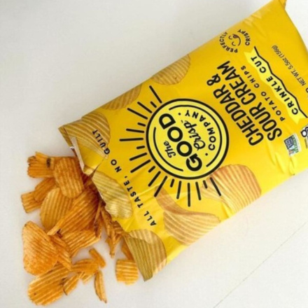 The Good Crisp Company Crinkle Chips Cheddar & Sour Cream at NaturaMarket
