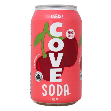 Cove Zero Sugar Probiotic Soda Cherry at NaturaMarket
