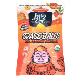 Lesser Evil Organic Corn Puffs Space Balls Real Cheddar at NaturaMarket
