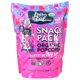 Lesser Evil Organic Popcorn Mixed Berry Snack Pack at Natura Market