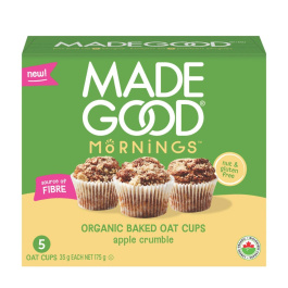 MadeGood Organic Baked Oat Cups Apple Crumble at NaturaMarket