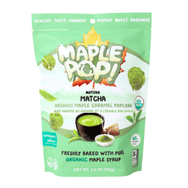 Maple Pop! Organic Maple Caramel Popcorn Matcha at NaturaMarket