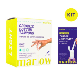 Marlow Organic Cotton Tampons Light + Tampon Lubricant at NaturaMarket