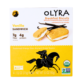 Olyra Organic Ancient Grains Breakfast Biscuits Vanilla Sandwich at ...