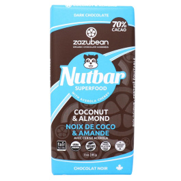 Zazubean Dark Chocolate Acerola Cherry Coconut Almond at Natura Market
