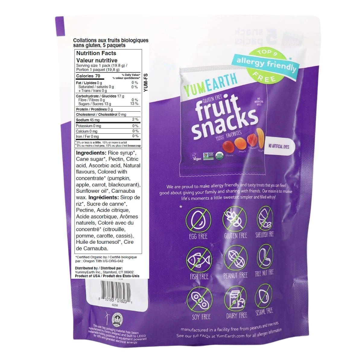 fruity snacks ingredients