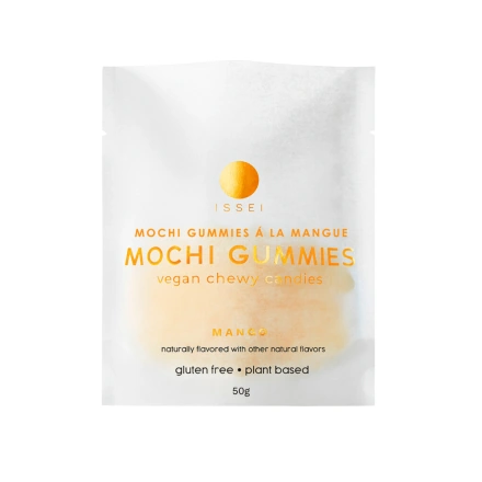 Issei Mochi Gummies Vegan Chewy Candies Mango at NaturaMarket